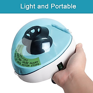 Mini Centrifuge Machine 𝟒𝟎𝟎𝟎𝐫𝐩𝐦, Mini Portable Desktop Centrifuge Laboratory, 110V Lab Benchtop Centrifuge, 2 Rotors for 2ml/1.5ml/0.5ml/0.2ml Centrifuge Tubes