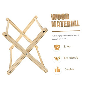 DEPILA 1 Set Mail Wood Newspaper File Basket for Assemble Vinyl Newspapers Rope Record Living DIY Macrame Making Holder Floor Magazine Rack Book Stand Handmade Storage Display Woven Newsstand