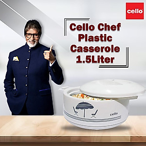 Cello CE-1.5L Chef Deluxe Hot-Pot Insulated 1.5 Litre Casserole Warmer/Cooler with hard thick base, 1500ml