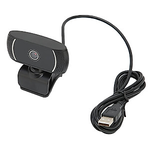 GOWENIC Webcam with Microphone,Streaming USB Computer Webcam,Plug and Play,Driver 640x480 Autofocus USB Webcam,for TV Boxes, Computers, Distance Education (C200 Black Inner Mark