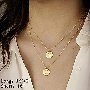 IEFWELL Gold Initial Necklaces for Women, 14K Gold Filled Letter Necklaces for Girls Gold Initial Necklaces for Teens Girls Initial Necklaces Gold Jewelry（K）