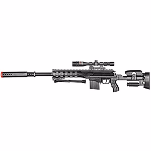 Golden Ball Tactical Spring Powered ABS Plastic Airsoft Sniper Rifle w/Scope & Bipod (Color: Black)