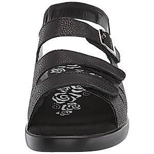 Propét Women's Breeze Walker Sandal, Black Pearl, 9.5 X-Narrow