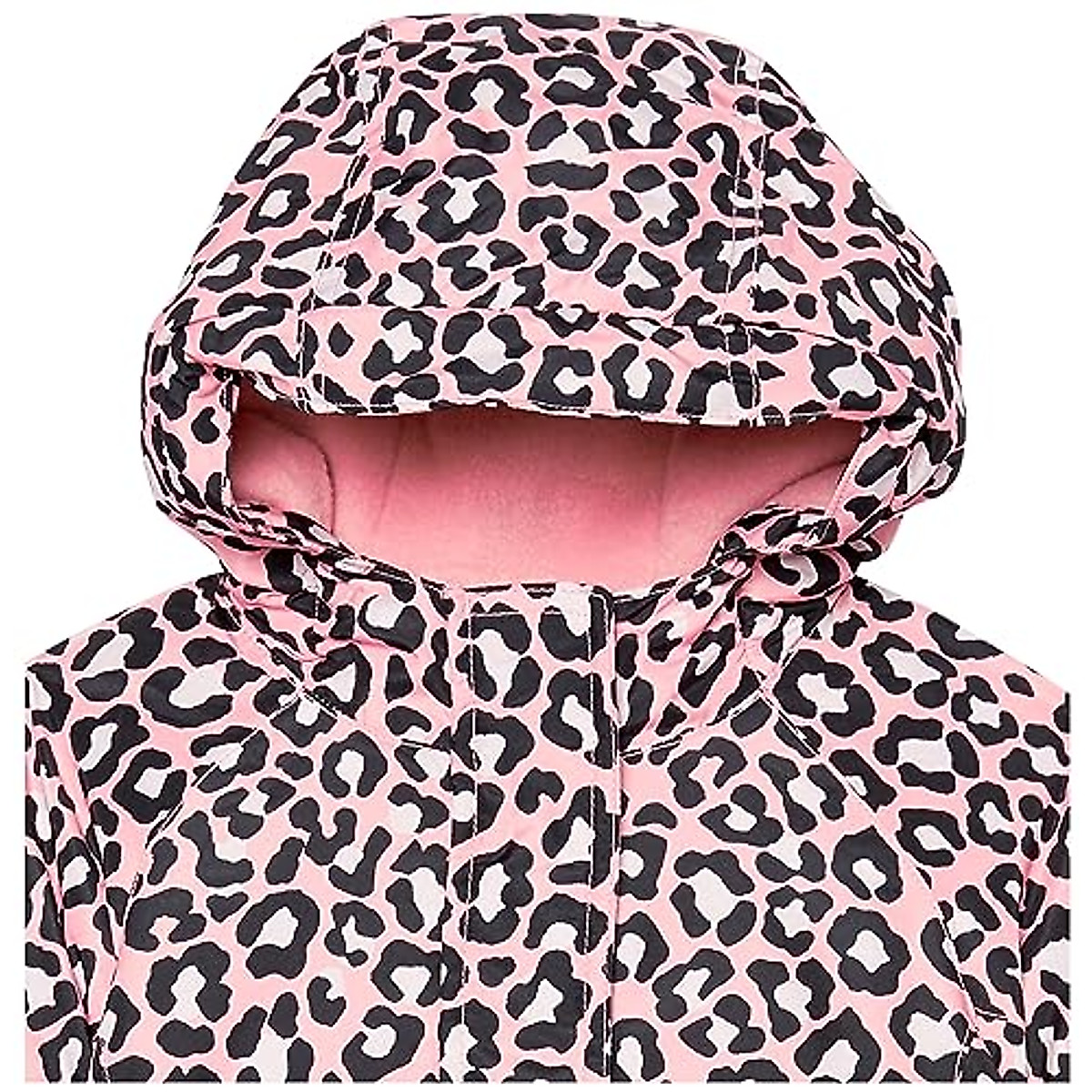 The Children's Place,And Toddler Heavy 3 in 1 Winter Jacket,Wind-resistant Water-resistant Shell,Fleece Inner,Cheetah Three Color_Strawberry Cream | STRAWBERRY CREAM,18-24 Monts