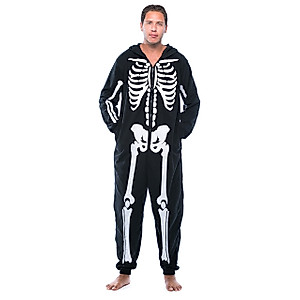 #followme M6259-NEW-S Skeleton Adult Onesie Costume