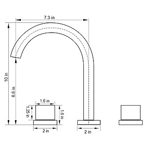 POP SANITARYWARE 2-Handle 8 Inch Matte Black Widespread Bathroom Faucet 3 Hole Bathroom Sink Faucets Lavatory Vanity Basin Faucets