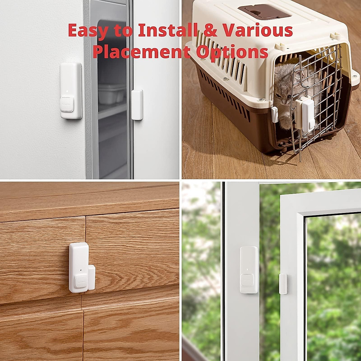 SwitchBot Door Alarm Contact Sensor - Smart Home Security Wireless Window Alarm and Door Sensor, Add SwitchBot Hub Mini to Make it Compatible with Alexa