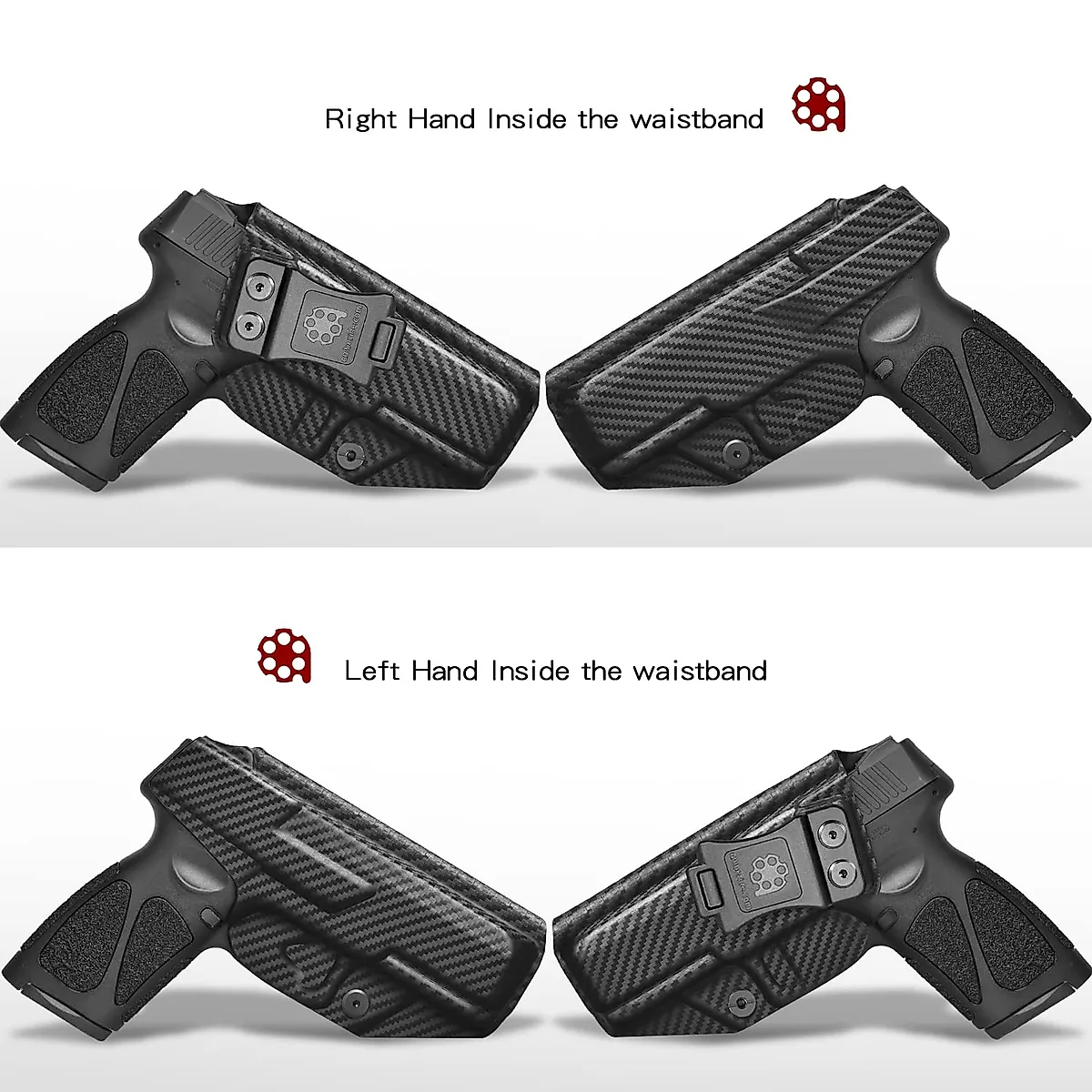 Amberide IWB & OWB KYDEX Holster Fit: Taurus G3 Pistol, Inside Waistband Concealed Carry, Adjustable Cant & 'Posi-Click' Retention, USA Made by Amberide