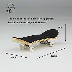 WDTMEEZU Wood Finger Skateboard Professional Fingerboards Wheels with Bearings Mini Fingerboard Finger Toy for Adults and Kids