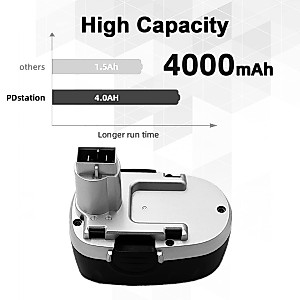 PDstation 4000mAh 18V WA3127 Battery Replacement for Worx 18V Battery Compatible with Worx 18 Volt Battery WA3152 WG150 WG152 WG250 WG541 WG900 WG901 Cordless Power Tools