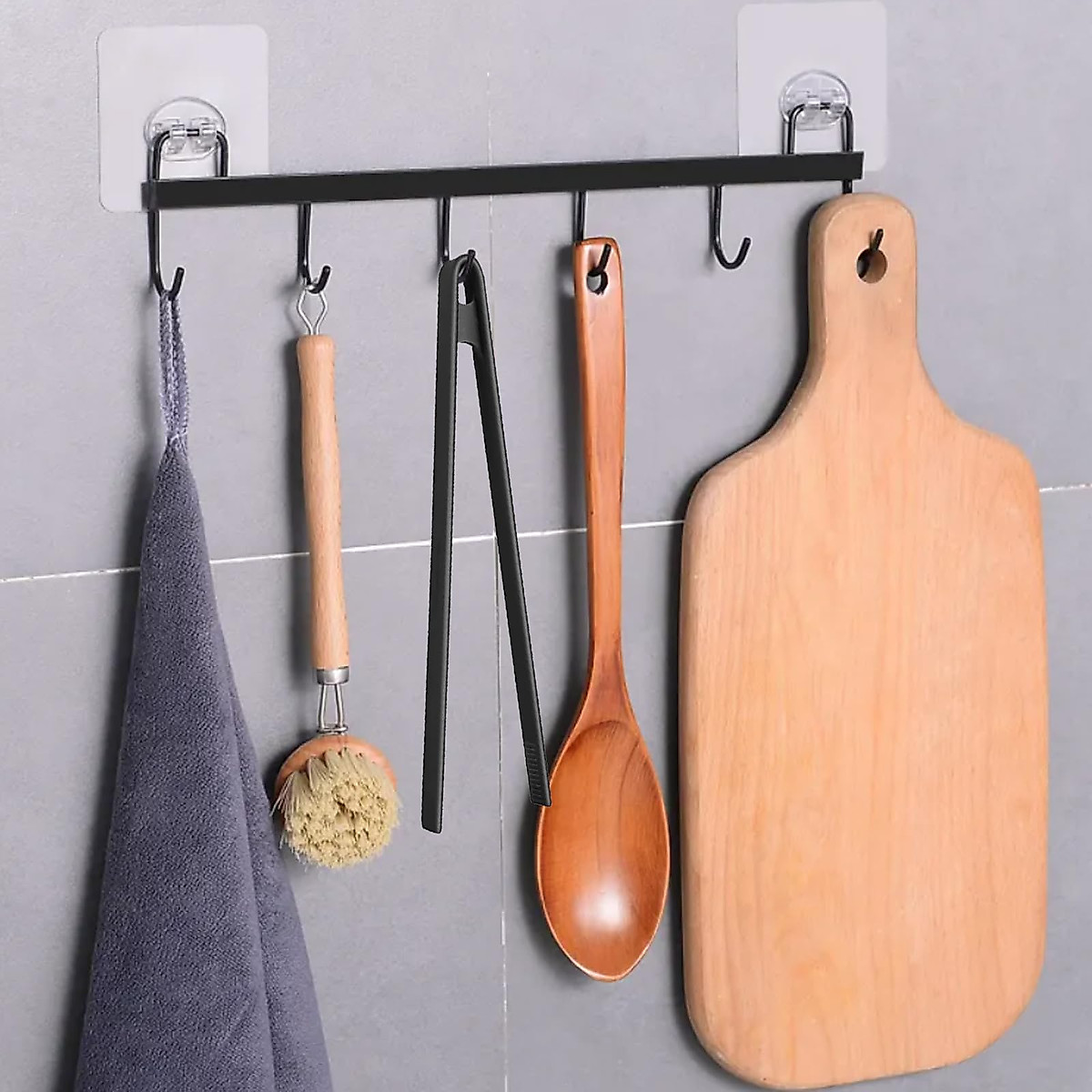 JEWOU 2 Pieces 11.8 Inch Silicone Trivet Tongs for Cooking Silicone Tongs Kitchen Utensils Heat Resistant Non-Stick Silicone Food Tongs Cooking Tongs BBQ Grilling Tongs (Black/Red)