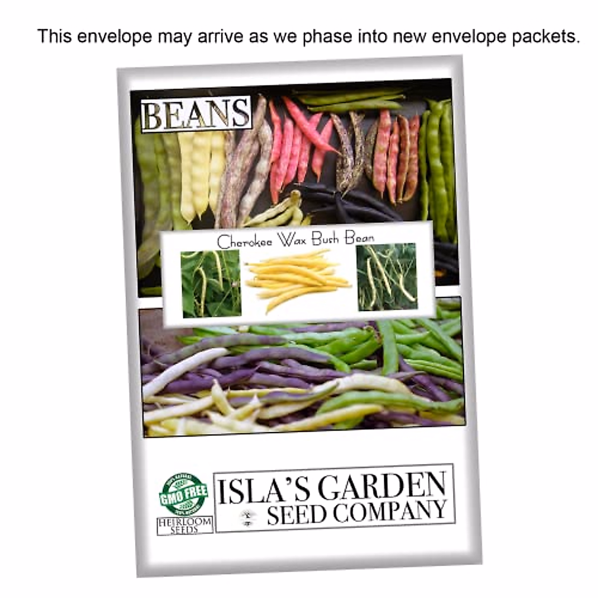 Cherokee Wax Bush Bean Seeds for Planting, 50+ Heirloom Seeds Per Packet, (Isla's Garden Seeds), Non GMO Seeds, Botanical Name: Phaseolus vulgaris, Great Home Garden Gift