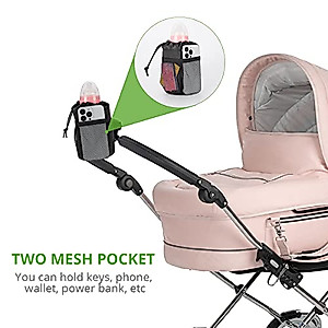 Bottle Warmer Bag, MUIFA 2 in 1 Portable USB Warmer Universal Cup Holder for Baby Stroller, Bike, Motorcycle,Wheelchair, Walker, ATV, Scooter, Marine Boat,Golf Cart