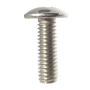 10-32 x 1" Truss Head Machine Screws, Full Thread, Phillips Drive, Stainless Steel 18-8, Bright Finish, Machine Thread, Quantity 50 Pieces by Fastenere