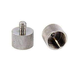 CAMVATE Thread Adapter Microphone Stand 5/8"-27 Female to 1/4"-20 Male for Camera Monitor - 1361