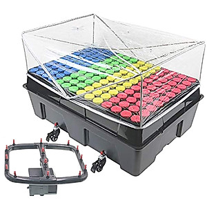 Cloning Machine 140 site with Oxygen Bubbler Kit and Extra 1 5/8 inch Mixed-Colored Clone Collars Pack of 72
