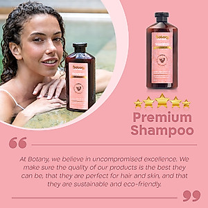 Botany Natural Shampoo for colored and very dry hair with Organic Pomegranate, Grape Seeds, and Chamomile- Vegan Shampoo for Women and Men SLS/SLES, Silicon, Paraben and Cruelty Free,17.6 oz