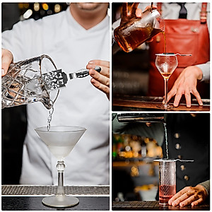 Absinthe Spoons for Absinthe Set ORNOOU 3 Pieces of Stainless Steel Wormwood Cocktail Bar Glass Cup Drinking Filter Vintage