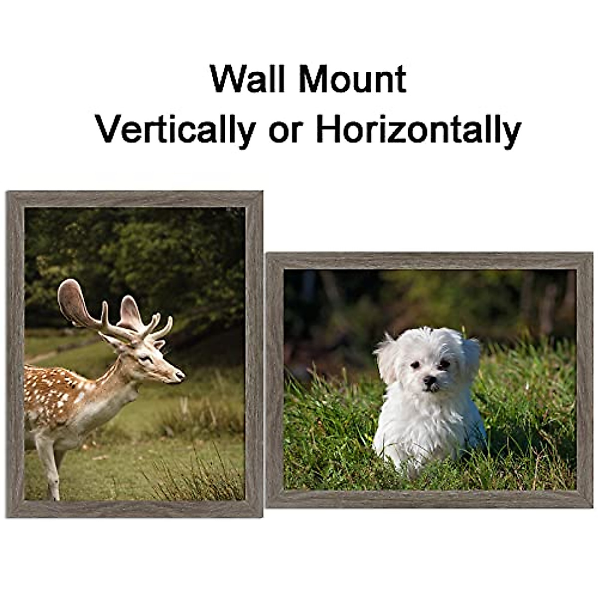 COREAET 16x20 Picture Frames Farmhouse Wooden Photo Frame 2 Pack Rustic Wall Decor for Art Poster, Brown, Plexiglass Cover