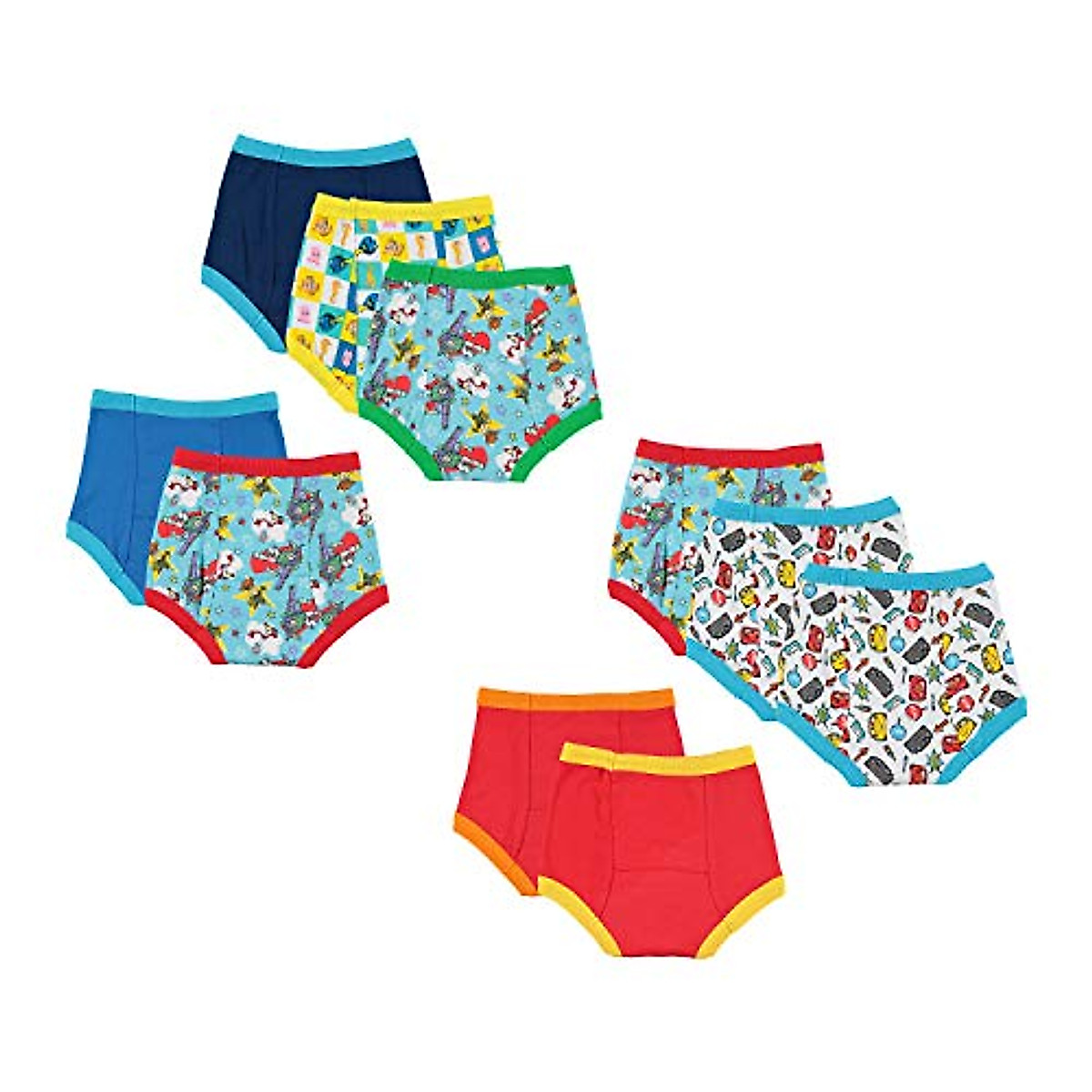 Disney Pixar Potty Training Pants with Cars, Toy Story, Nemo & More with Chart & Stickers in Sizes 2T, 3T and 4T, 10-Pack