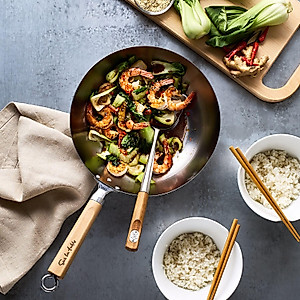 Sur La Table Carbon Steel Wok, Gray