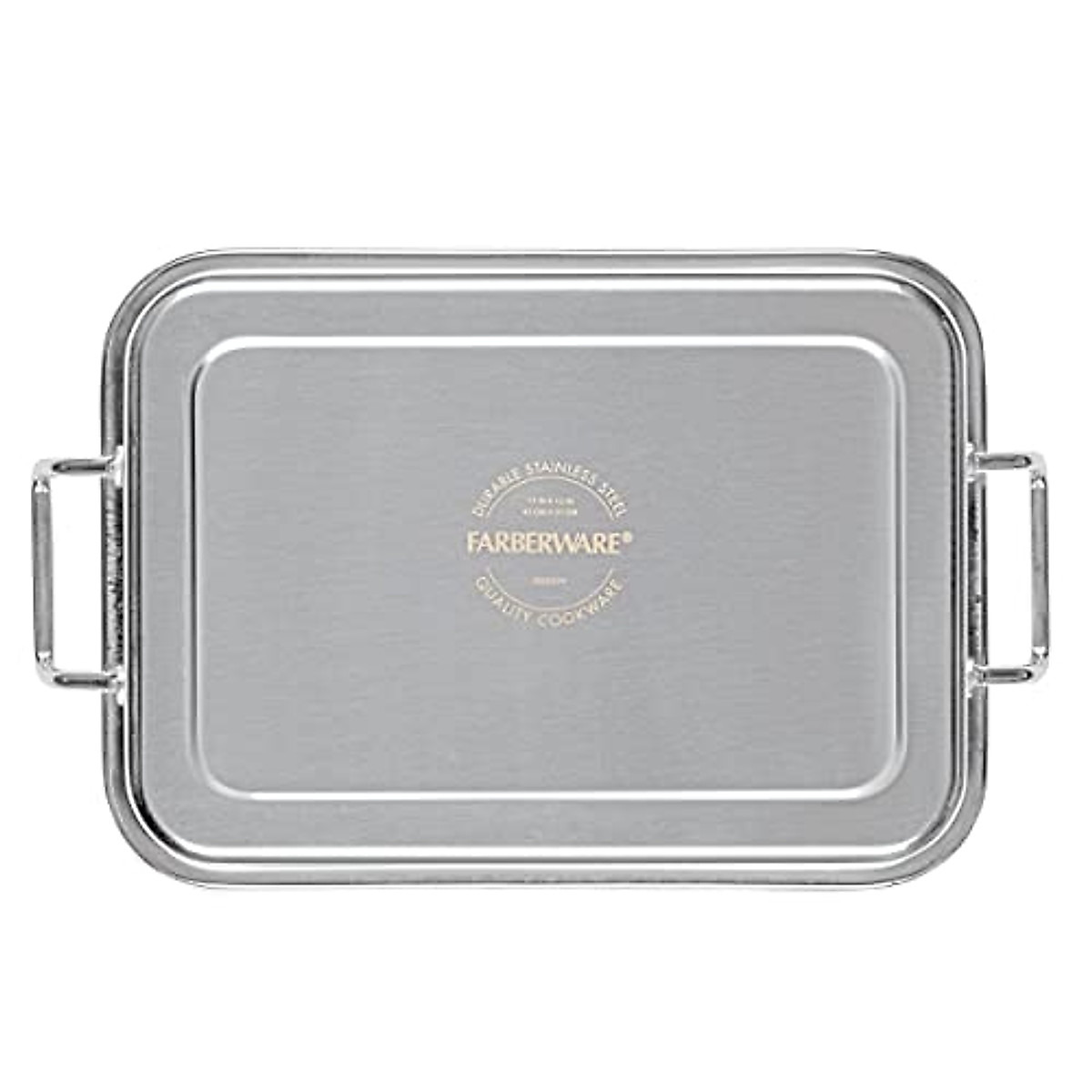 Farberware Classic Traditions Stainless Steel Roaster/Roasting Pan with Rack, 17 Inch x 12.25 Inch