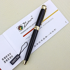 Gullor Advanced Picasso Rollerball Pen 903 Black Light with Golden Clip Pen