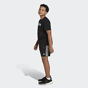 adidas boys Short Sleeve Aeroready Performance Logo Tee T-shirt T Shirt, Black, X-Large US