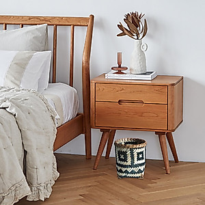 Eaarliyam Wicker Trash Can Wicker Waste Basket Boho Trash Can Round Waste Paper Bin Rubbish Basket Plant Flower Pot for Under Desk Bedroom Bathroom Home Office