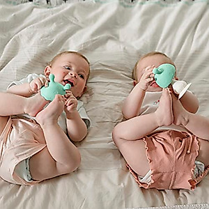 Nuby Super Soft Silicone Teether with Suction Base | Visually Stimulating and Easy to Grasp | Ideal for Infants 3 Months and Up, Soothing and Stimulating Gums