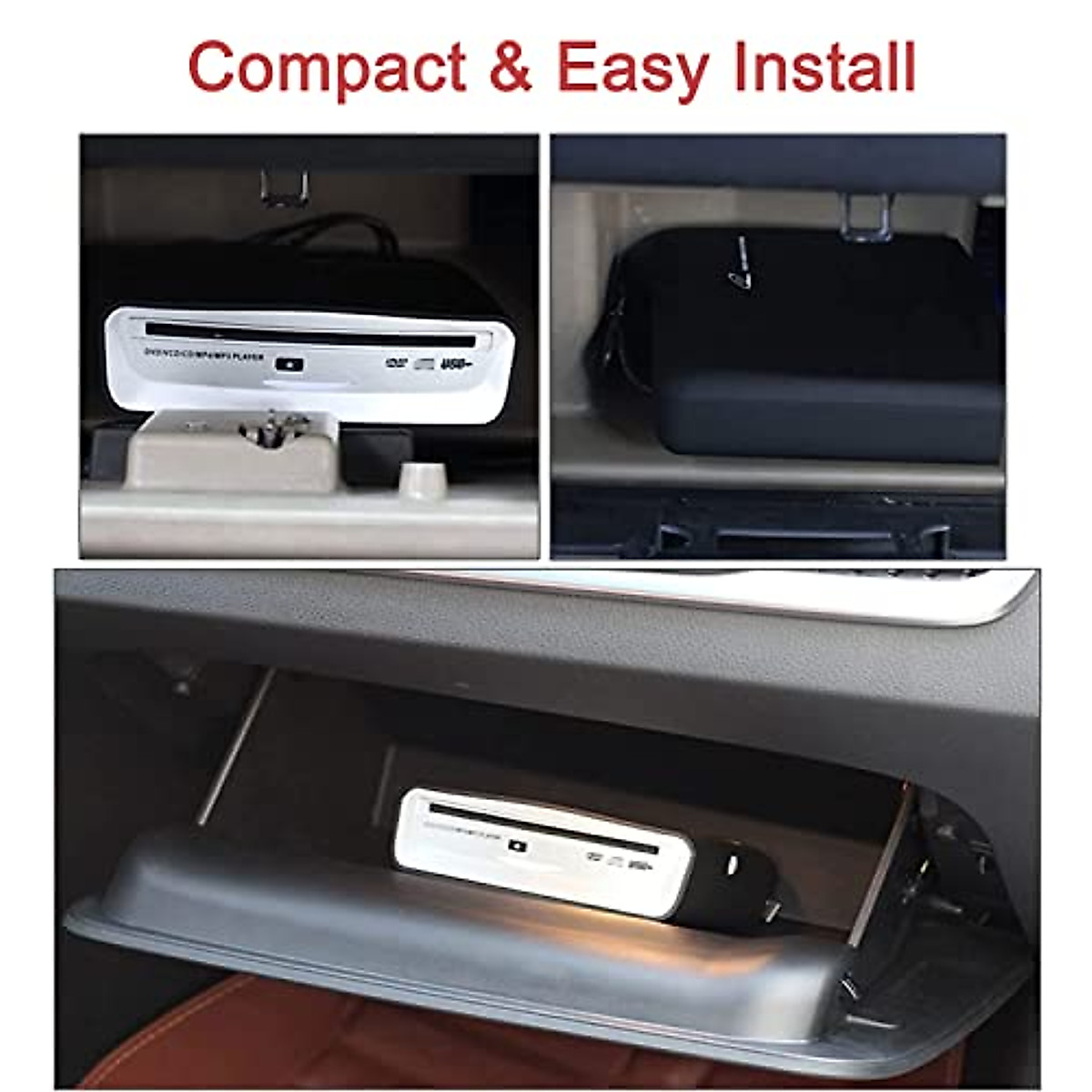 Portable Car CD Player | External USB Vehicle CD Player for Car Android Navigation Plug and Play (for Android 4.4 and Above System Only)