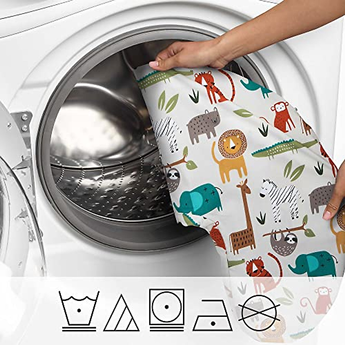 Boppy Original Support Nursing Pillow, Neutral Jungle, Ergonomic Breastfeeding, Bottle Feeding, and Bonding, Firm Hypoallergenic Fiber Fill, Removable Cover, Machine Washable