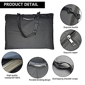 LUKEO Art Portfolio Tote Bag Waterproof Artist Carrying Case Poster Board Storage Drawing Supplies