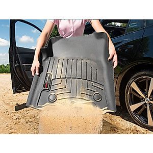 WeatherTech Custom Fit FloorLiner Floor Mats for Ford Taurus (443021-442702) - 1st & 2nd Row, Black