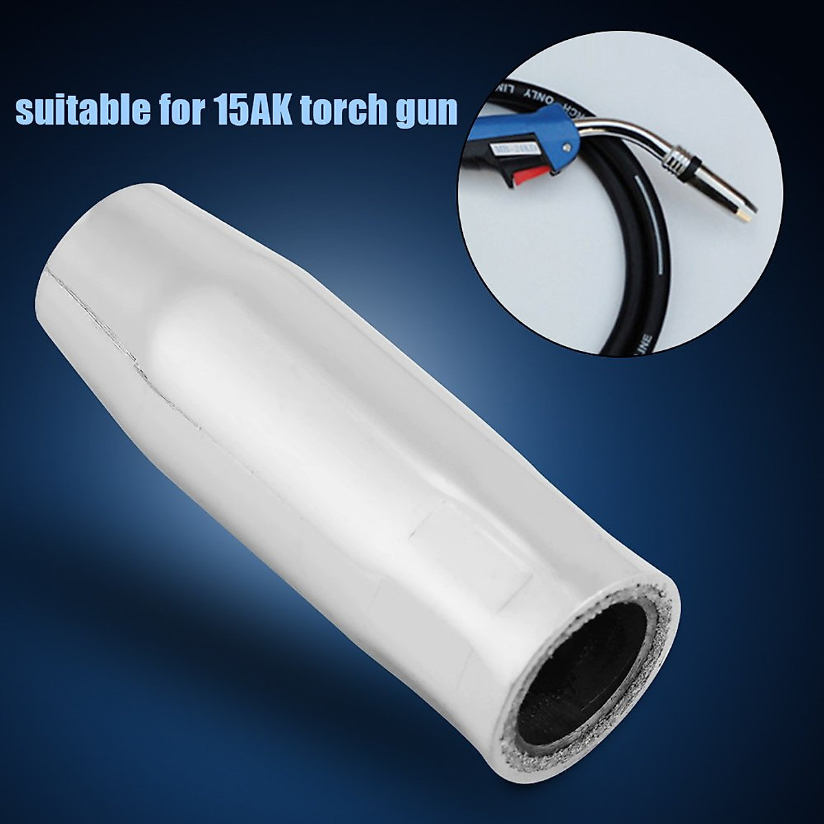 Zerone Nozzles Contact Tips, 11pcs Nozzles Contact Tips Holders MIG Welder Consumable Accessory Fit for 15AK Torch Gun