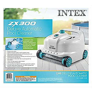 INTEX 28005E ZX300 Deluxe Pressure-Side Above Ground Automatic Pool Cleaner: For Bigger Pools – Cleans Pool Floors and Walls – Removes Debris – Removable Filter Tray – 21ft Tangle Free Hose