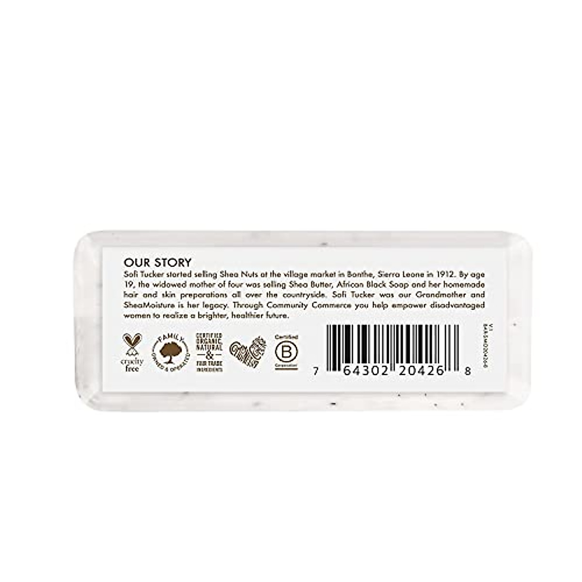 SheaMoisture Shea Butter Body Wash Bar Soap, Cleansing Skin Care to Soften & Restore, 100% Virgin Coconut Oil with Coconut Milk, Shea Butter & Acacia Senegal, 8 Oz Bar - 6 pack