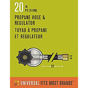 Char-Broil 5484667 Hose and Regulator,Black, 20 inches, Black