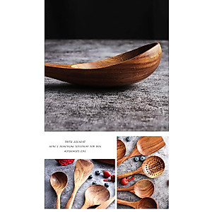 Wooden Utensils Set for Kitchen, Messon Handmade Natural Teak Cooking Spoons Wooden Spatula for Nonstick Cookware (7 sets)