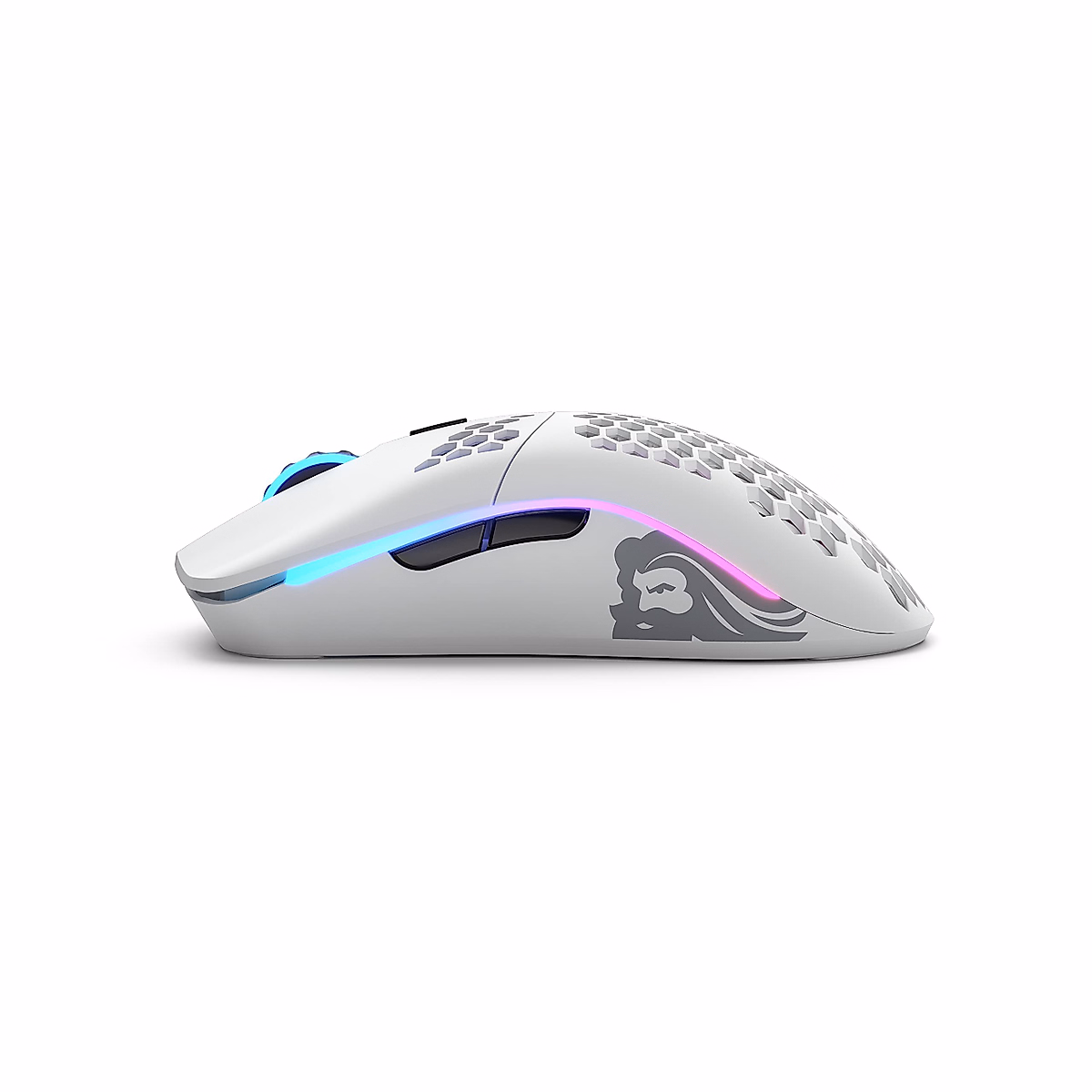 (Mouse + Ceramic Feet) Glorious Model O Wireless Gaming Mouse (Matte White) + Glorious G-Floats Polished Ceramic Mouse Feet for O/O- Mouse (Bundle)