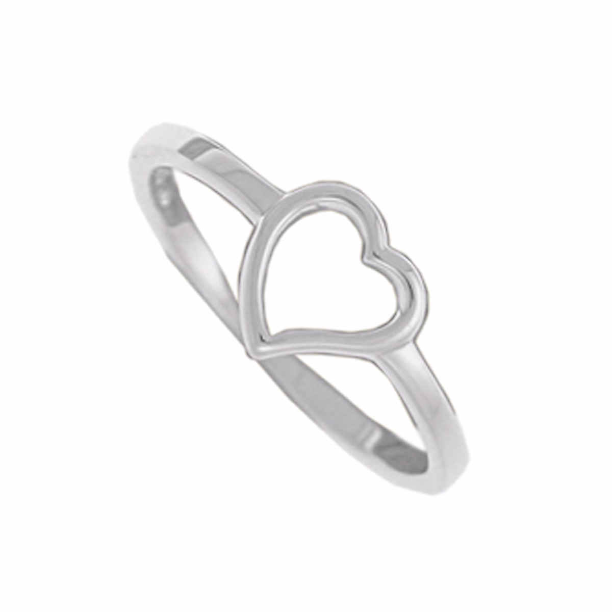 Boma Jewelry Sterling Silver Open Heart Ring, Size 5