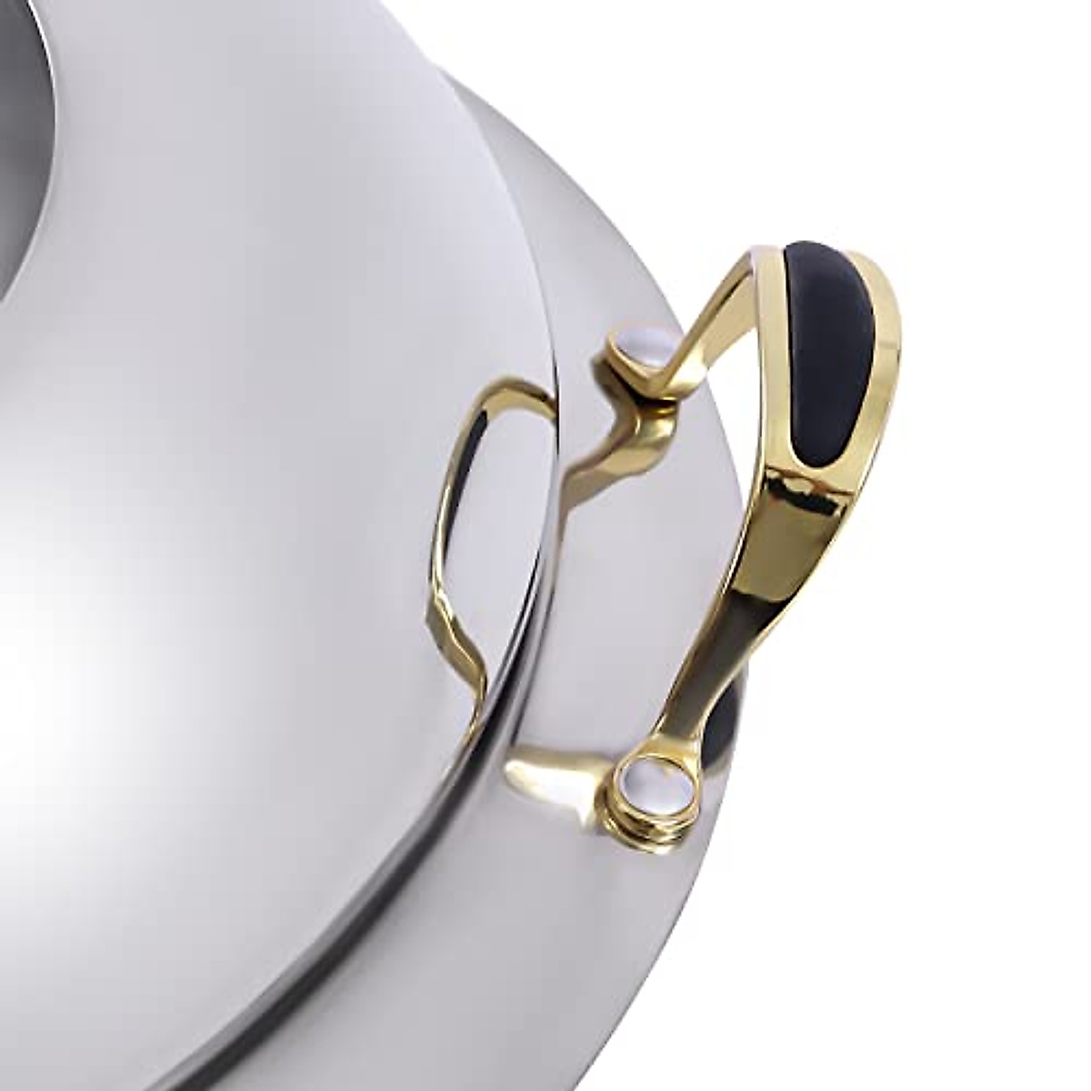 KOLHGNSE Chafing Dish Buffet Set, Round Stainless Steel Chafer, Buffet Servers and Warmers Set Warming Tray with Glass Window for Wedding, Parties, Banquet, Events