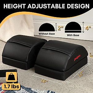 Gadgies Ergonomic Under Desk Foot Rest for Office & Home Use – Splits Into 2 – Adaptable Foot Stool Under Desk with Leather Cover – Dual Height Desk Foot Rest – Relieve Back, Lumbar & Knee Pain