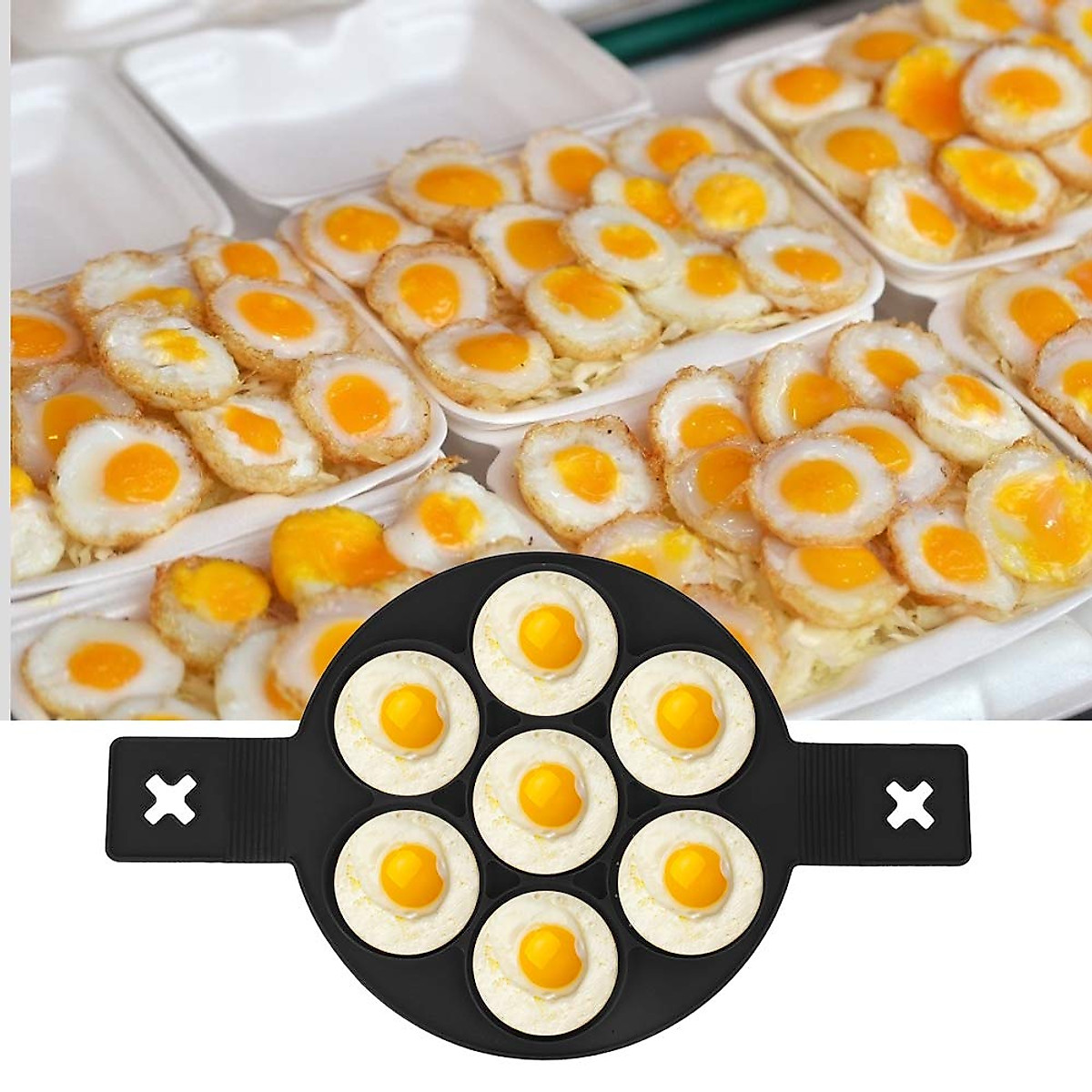 Omelette Egg Pancake Making with Handles DIY Baking Tools Kitchen Non Stick Silicone Pancake Machine Omelet