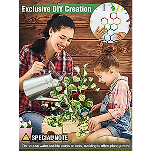 3 Pack Plastic Small Plant Trellis for Climbing Potted Plants- 15.7" × 7.9" Sturdy Honeycomb Shaped Plant Trellis Indoor Non-perishable Houseplant Trellis Starter for Outdoor Garden Flower Support