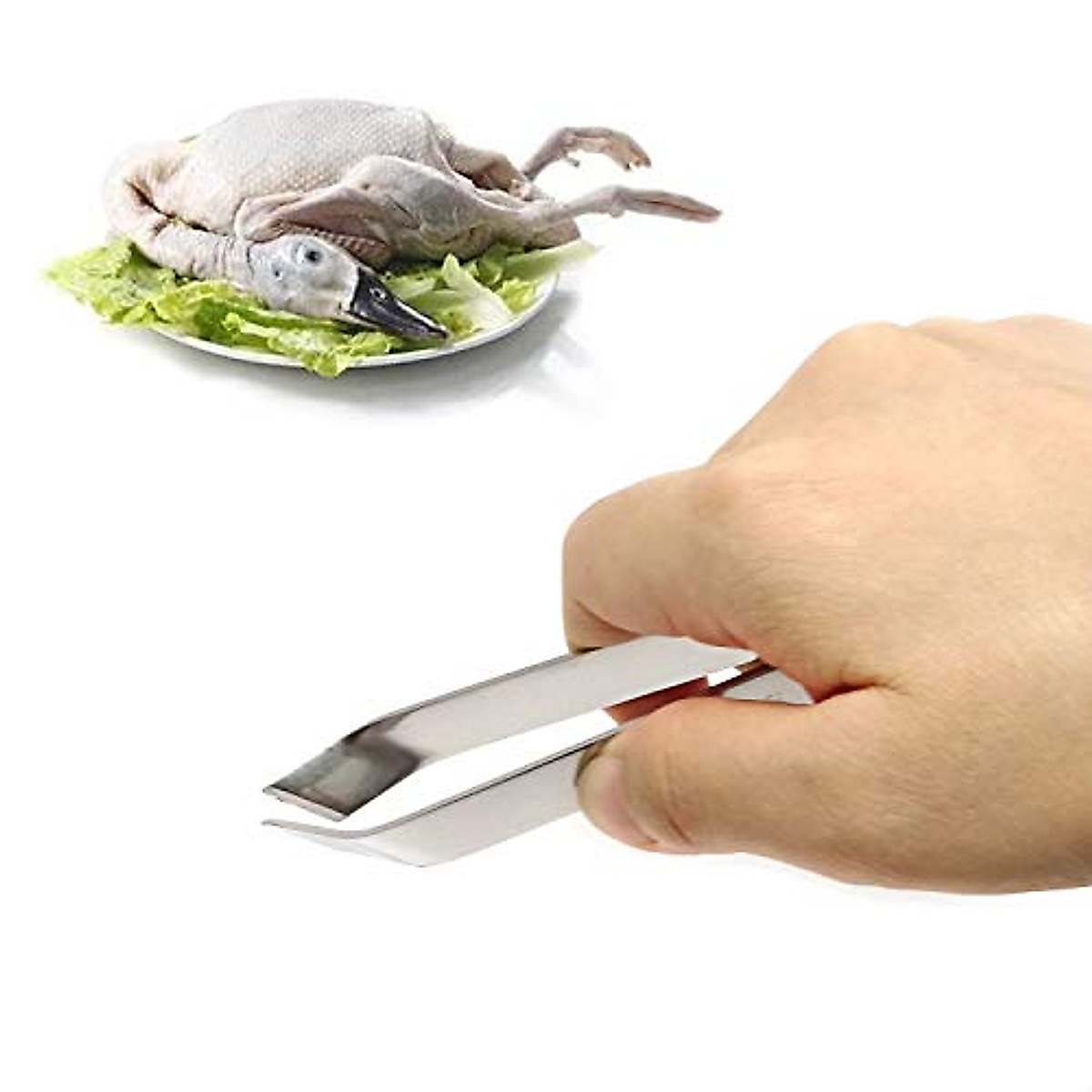 Honbay 4PCS Stainless Steel Fish Bone Tweezers Pliers for Home and Restaurant