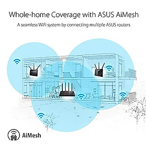 ASUS AX1800 Dual Band WiFi 6 (802.11ax) Repeater & Range Extender (RP-AX56) - Coverage Up to 2200 sq.ft, Wireless Signal Booster for Home, AiMesh Node, Easy Setup
