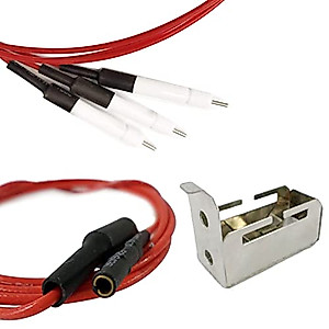 MOASKER Grill Igniter Replacement Kit with Collector Box for DCS Gas Grills Models, Stainless Electrode and Wire for DCS 27DBQ, 27DBQR, 27DBR, 27DSBQ, 27DSBQR (3-Pack)