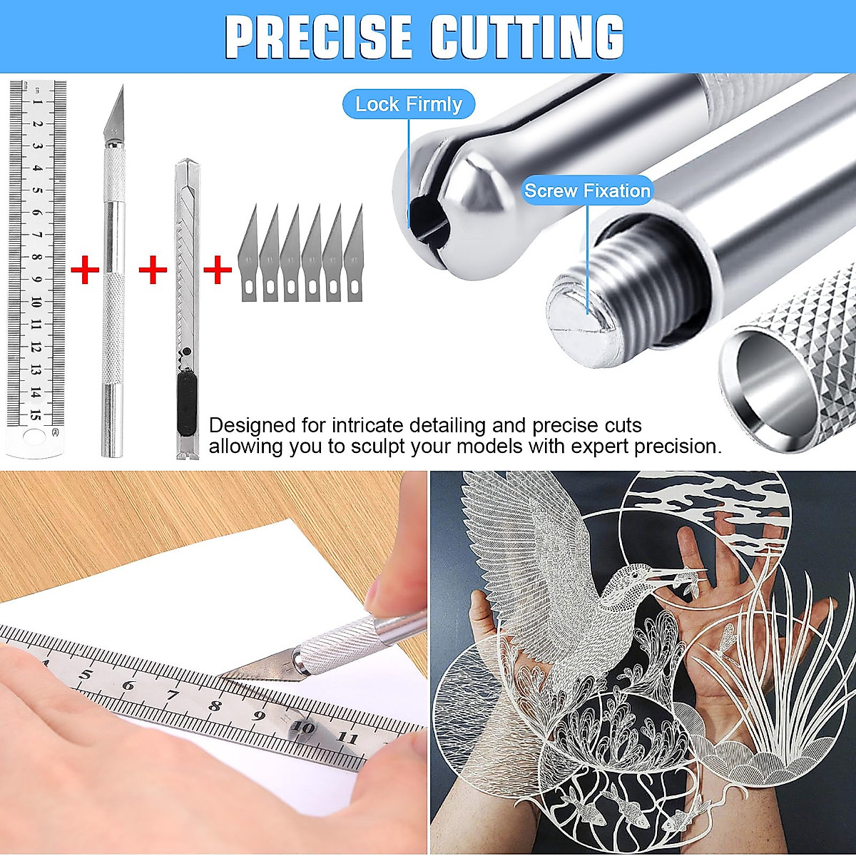 55Pcs Professional Model Tools Kit for Gundam, Modeler Basic Tools Craft Set Hobby Building Tools Gundam Model Tools Kit for Basic Model Building, Repairing and Fixing