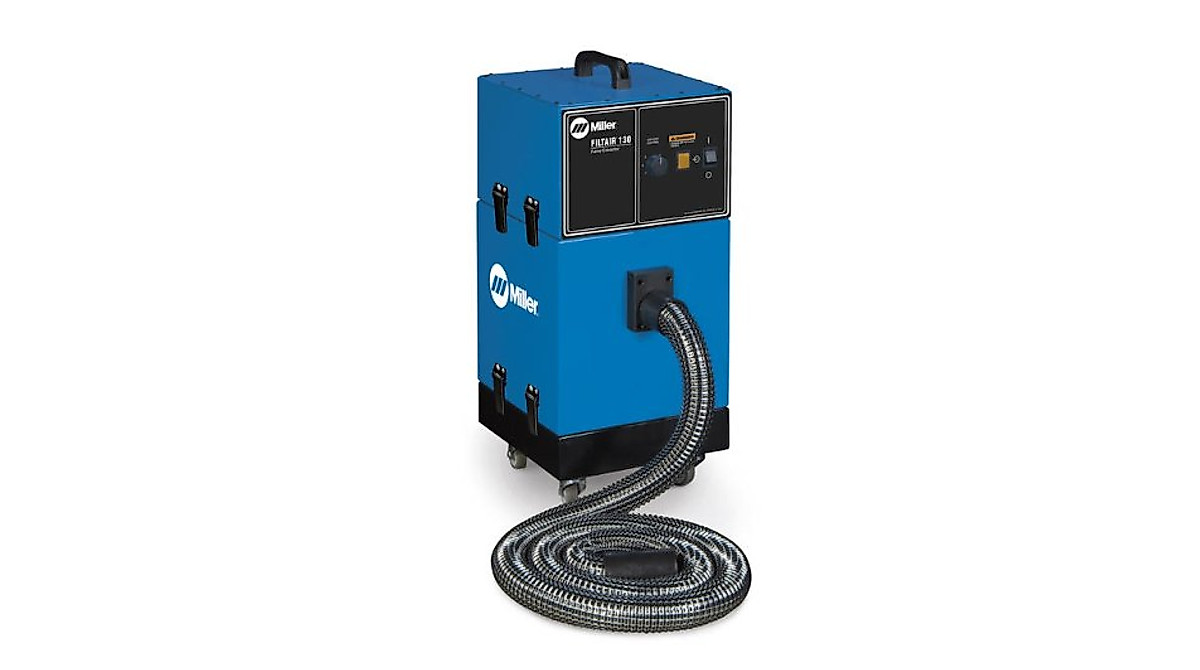 Miller Fume Extractor: 16 Sq Ft Filter, 132 CFM for Welding